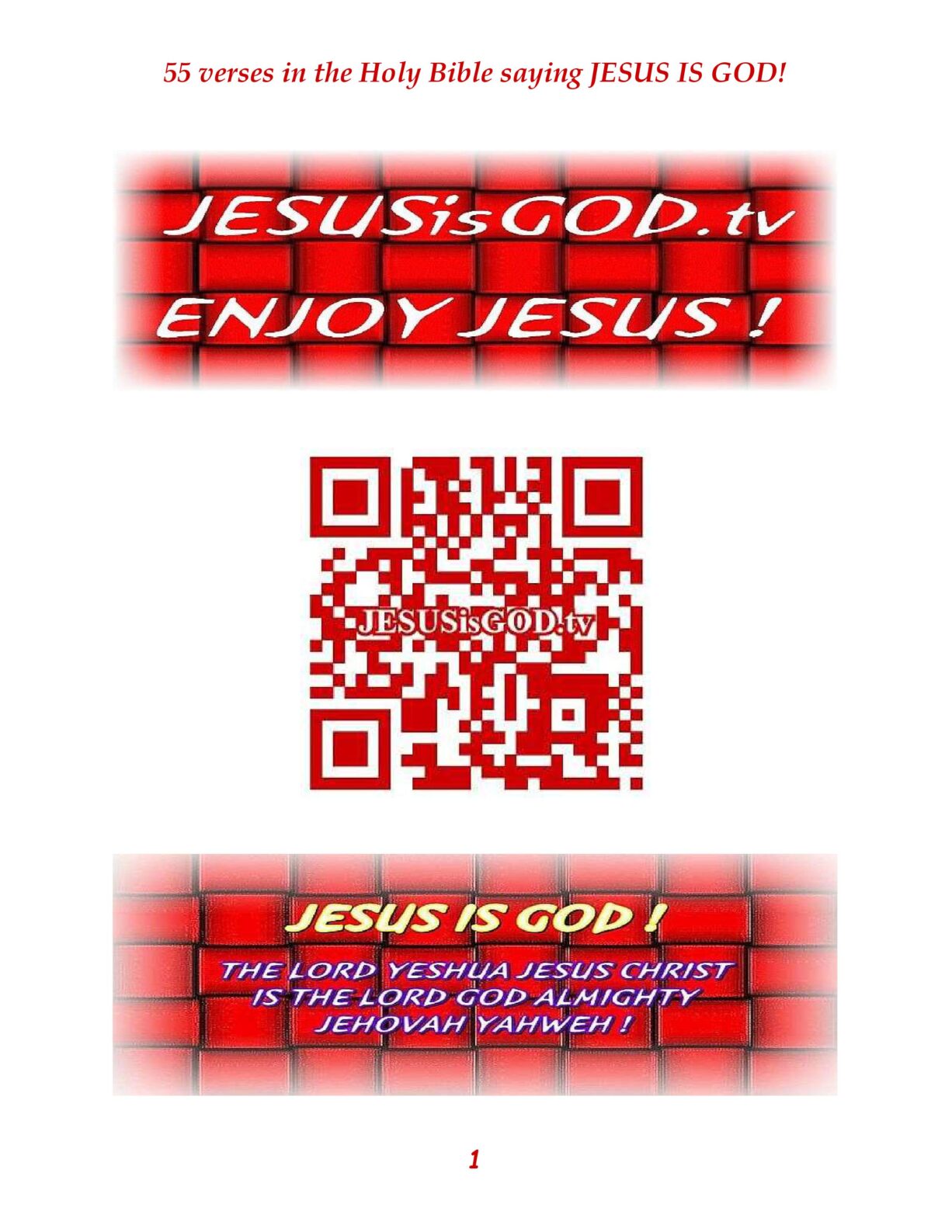 55 Verses Saying Jesus is God ! – JESUS IS GOD TV