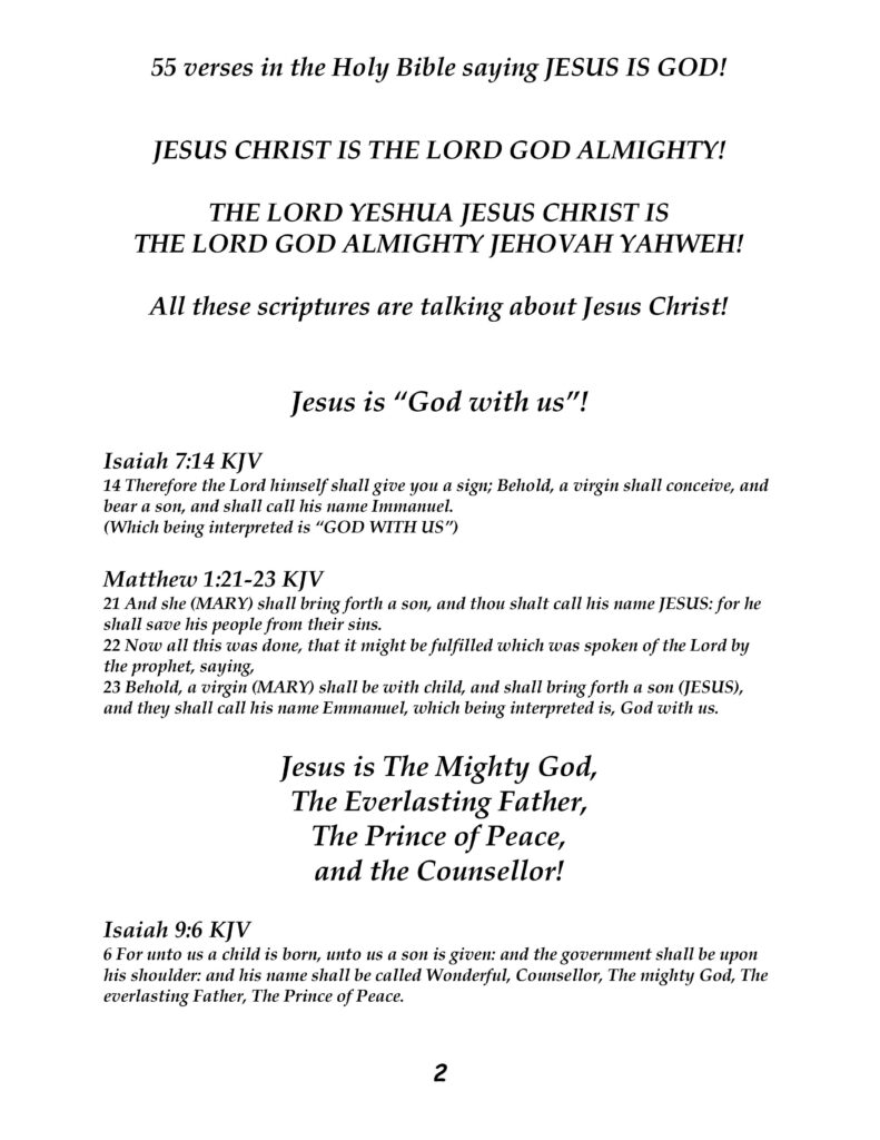 55 Verses Saying Jesus is God ! – JESUS IS GOD TV