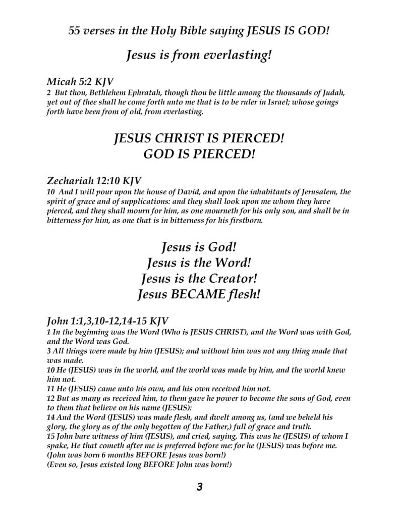 55 Verses Saying Jesus is God ! – JESUS IS GOD TV