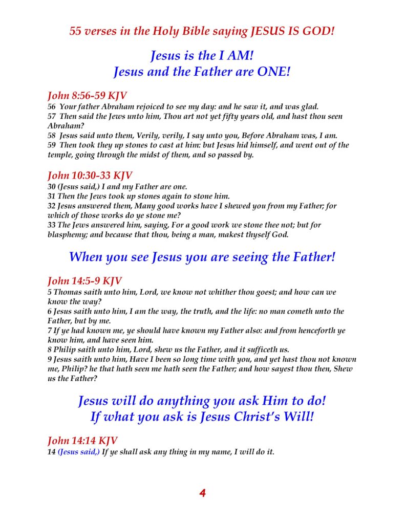 55 Verses Saying Jesus is God ! – JESUS IS GOD TV