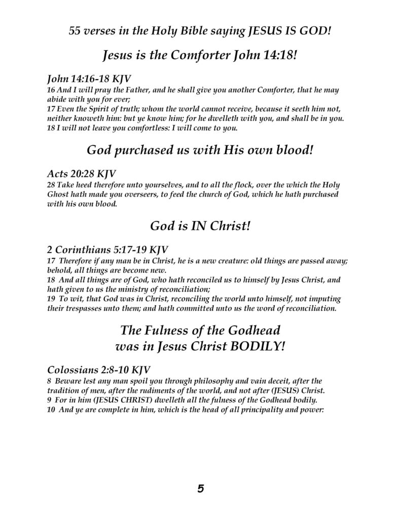 55 Verses Saying Jesus is God ! – JESUS IS GOD TV