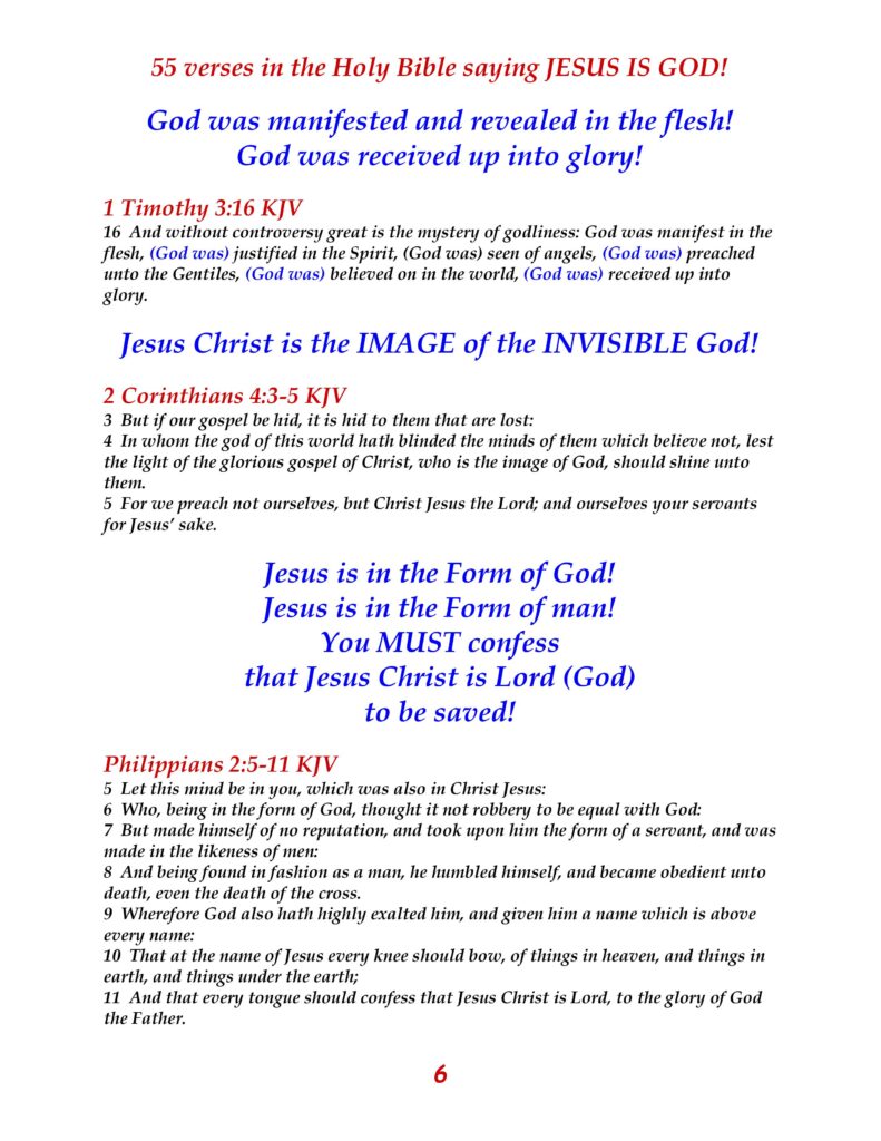 55 Verses Saying Jesus is God ! – JESUS IS GOD TV