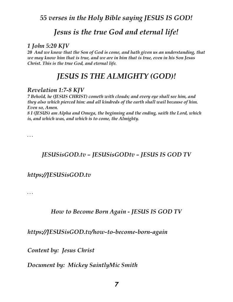 55 Verses Saying Jesus is God ! – JESUS IS GOD TV